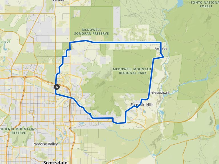 McDowell Mountain loop — Scottsdale, Arizona | road ride | Komoot
